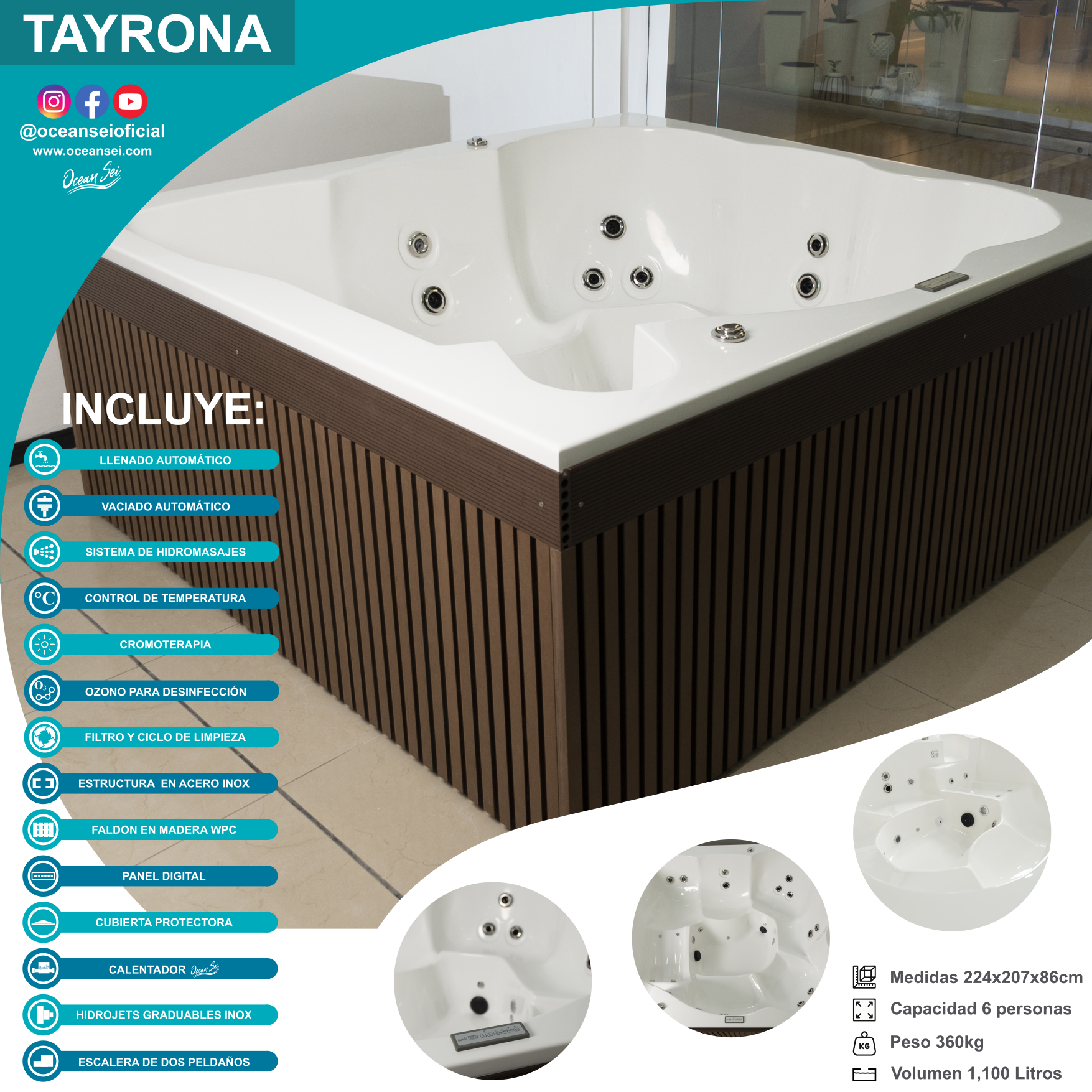 JACUZZI PREMIUM | 7 Personas | Envío Gratis